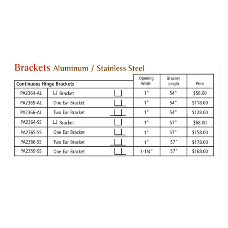Continuous Bracket - Partitions Co.
